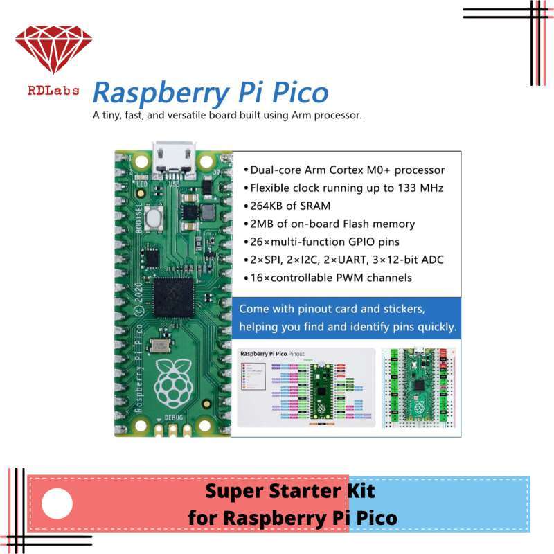 Jual Super Starter Kit For Raspberry Pi Pico (compatible With Arduino Ide) Di Seller Red Diamond ...