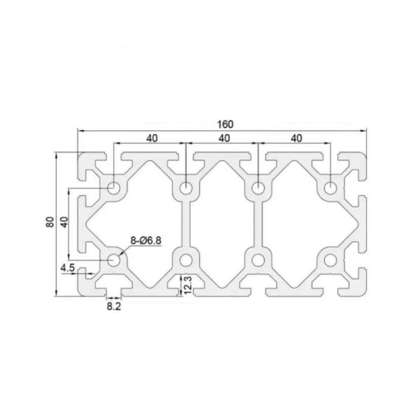 Promo Aluminum Profile 80160W-1500mm X axis cnc router plasma milling ...