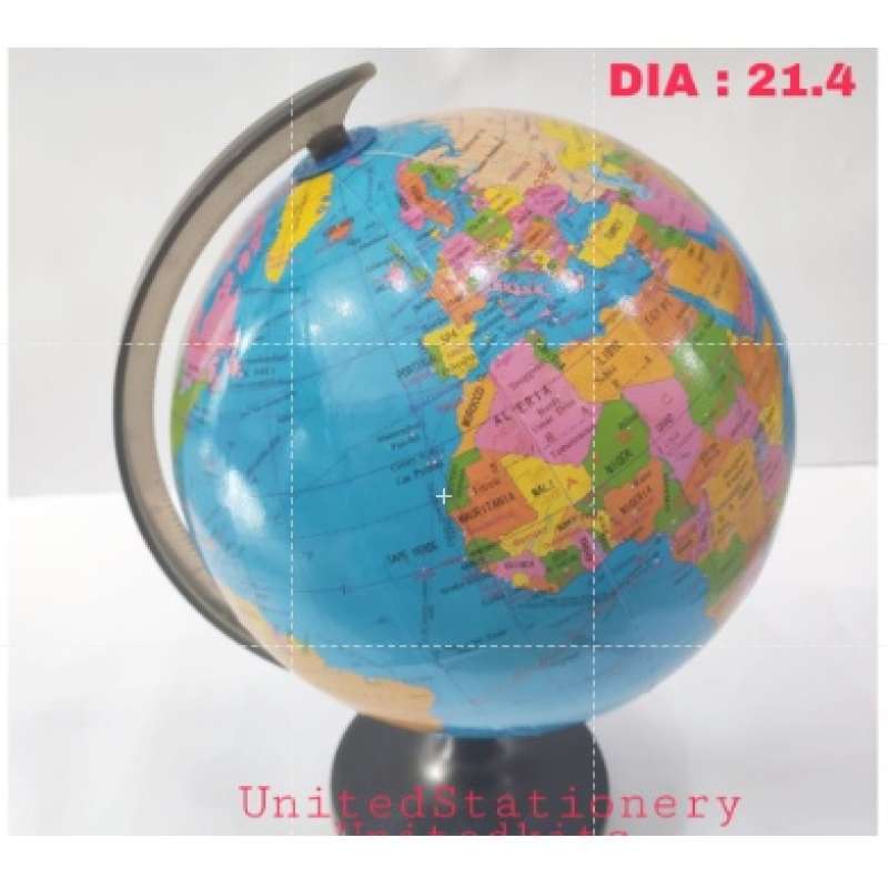 Jual GLOBE AKRILIK BOLA DUNIA 21.4CM PETA BULAT PLANET BUMI ATLAS ...