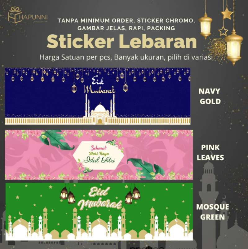 Jual Stiker Idul Fitri Sticker Lebaran Label Snack Untuk Paket Kemasan ...