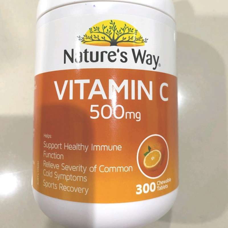 Jual Natures Way Vitamin C 500mg 300 Chewable Tablets / Vitamin C ...
