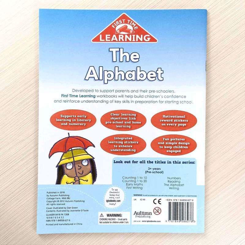 Promo First Time Learning The Alphabet For Ages 3+ Preschool Diskon 11% ...