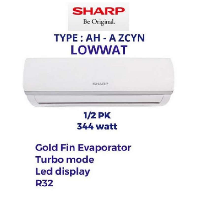 Jual AC Sharp AH-A5ZCY + Pasang AC Split 1/2 PK Standard - A5UCY - UNIT ONLY di Seller Agung ...