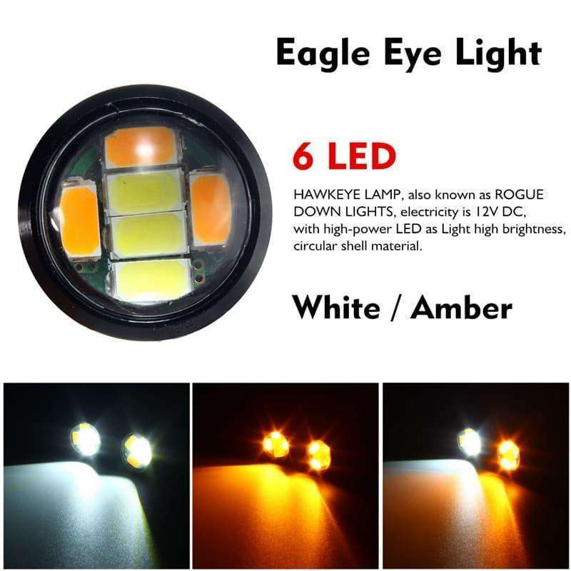 Jual Lampu Drl 6 Led Eagle Eyes Eageleyes / Mata Elang 2 Warna Dengan ...