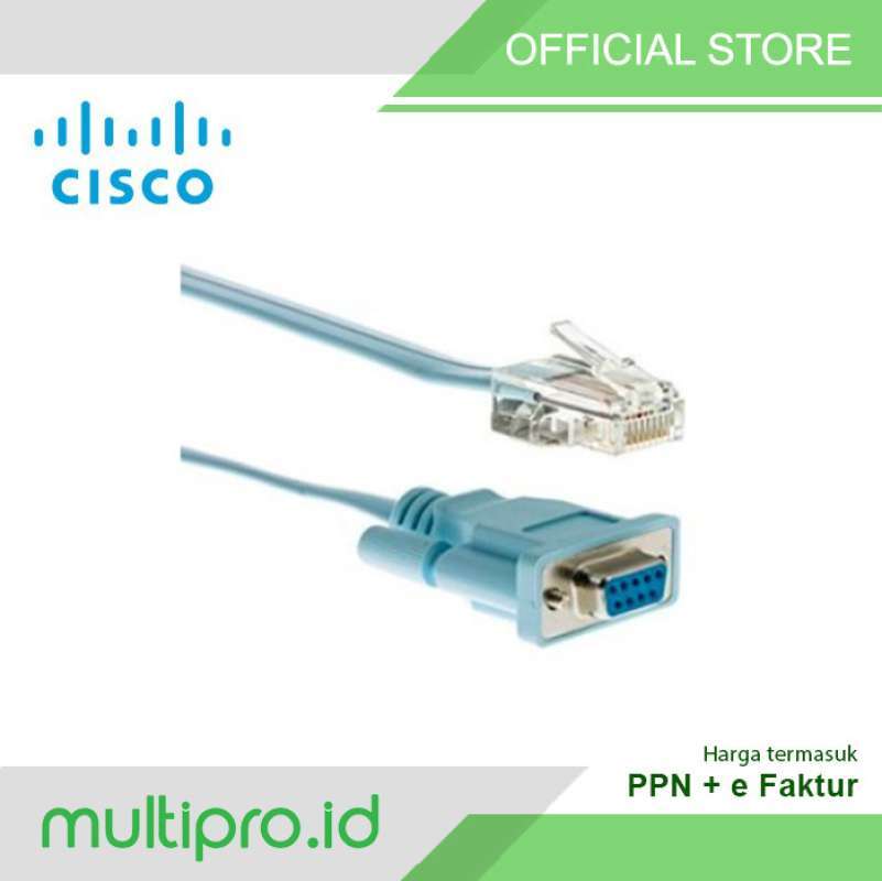 Jual Cisco CAB-CONSOLE-RJ45 = Console Cable 6ft with RJ45 and DB9F di ...