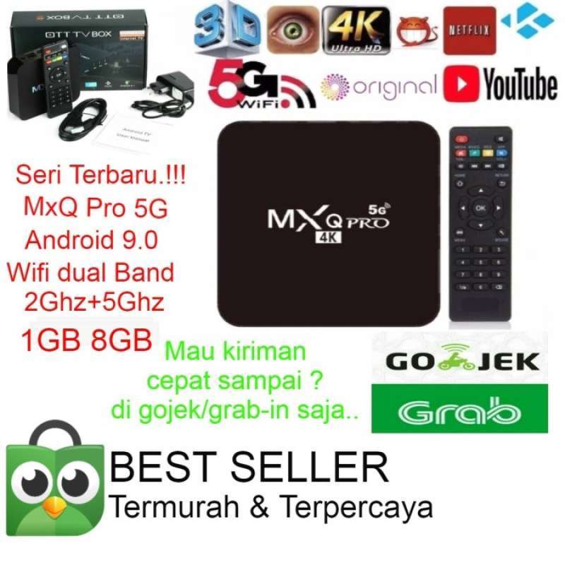 Promo Android Tv Box Mxq Pro S905 5G 1Gb / 8Gb Smart Tv 4K Ultra Hd Ott Diskon 29% di Seller SN ...