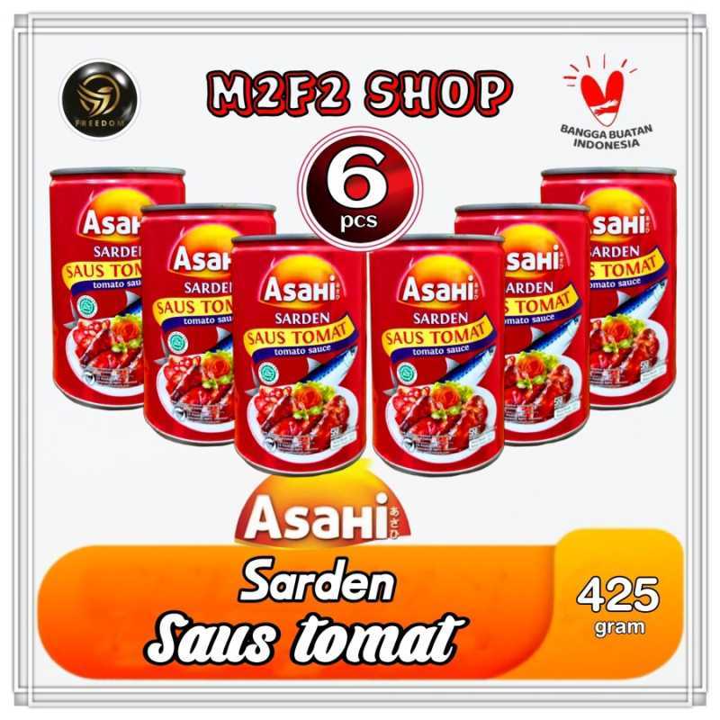 Promo Ikan Sarden ASAHI Sardines Dalam Saus Tomat - 425 gr (Kemasan 6 ...