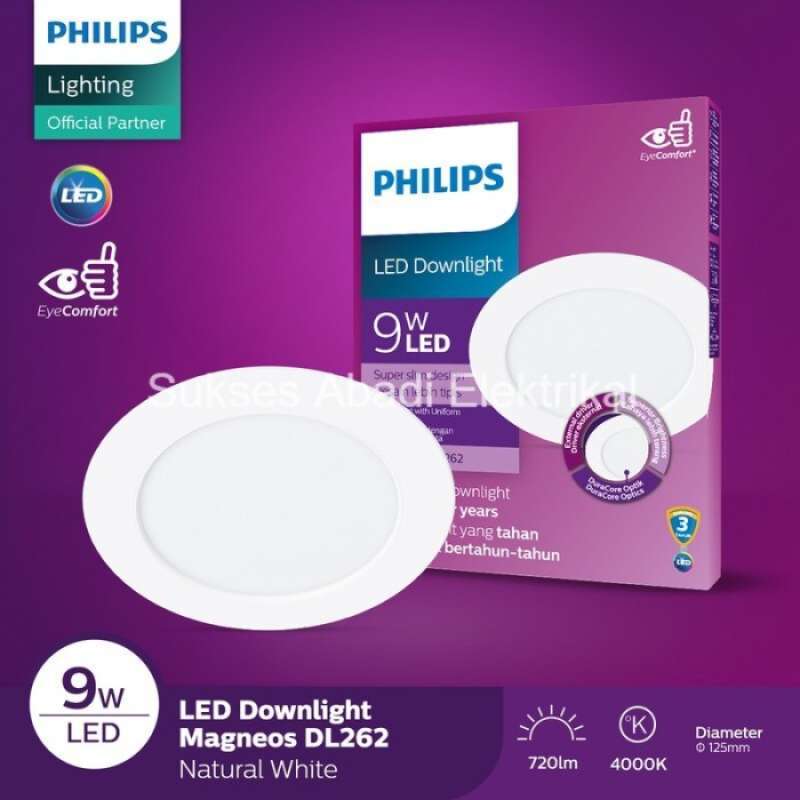 Jual Lampu Downlight Led Philips 9 Watt Dl262 Magneos 9w Super Slim Di Seller Aj_store ...