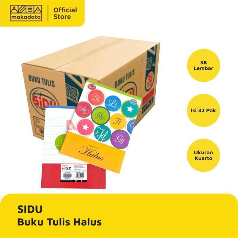 Jual BUKU TULIS HALUS SIDU 38 LEMBAR (1 BOX) MURAH di Seller Makadata ...