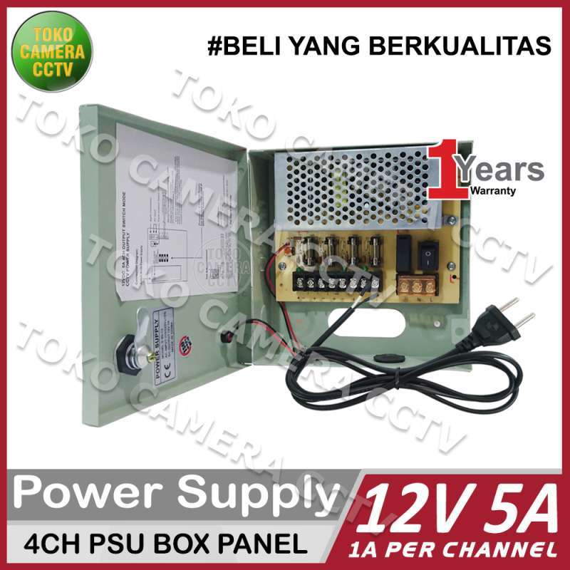 Jual POWER SUPPLY CCTV 12V 5A PSU BOX PANEL BERGARANSI di Seller TOKO ...