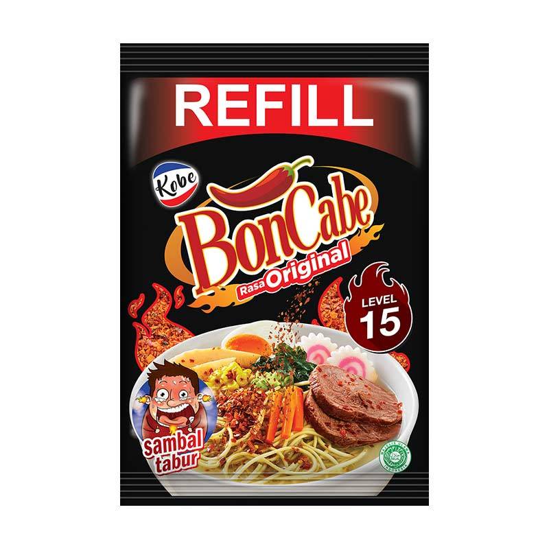 Promo KOBE Boncabe Level 15 Original Sambal Tabur [Refill/ 40 gr ...