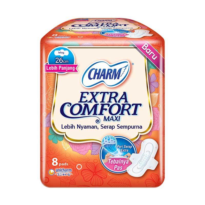 Jual Charm Extra Comfort Maxi Wing Pembalut Wanita [8 Pads] di Seller ...