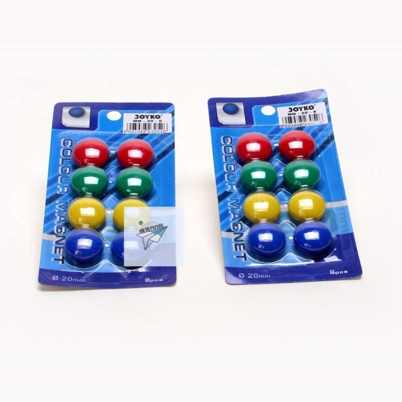 Jual JOYKO Magnet MN-20-8 Bulat 2 cm Warna [ SET ] di Seller Go To ...