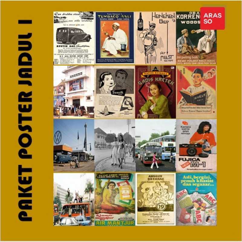 Jual 12PCS Jadul Jaman Dulu Kuno Walpeper Dinding Hiasan Kamar Tidur ...