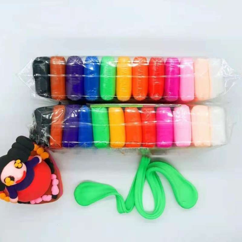 Jual CLAY POLIMER PENGGANTI TANAH LIAR 12 WARNA MAINAN EDUKATIF ANAK di ...