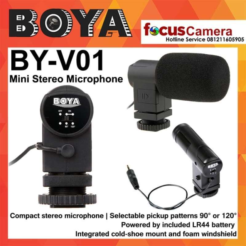 Jual BOYA BY-V01 V01 Stereo X/Y Condensor Microphone for DSLR video ...