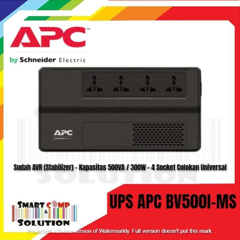 Jual Ups Avr Apc Bv500i-ms 500va 300w - Bv500 300 Watt Bv500ims Resmi ...