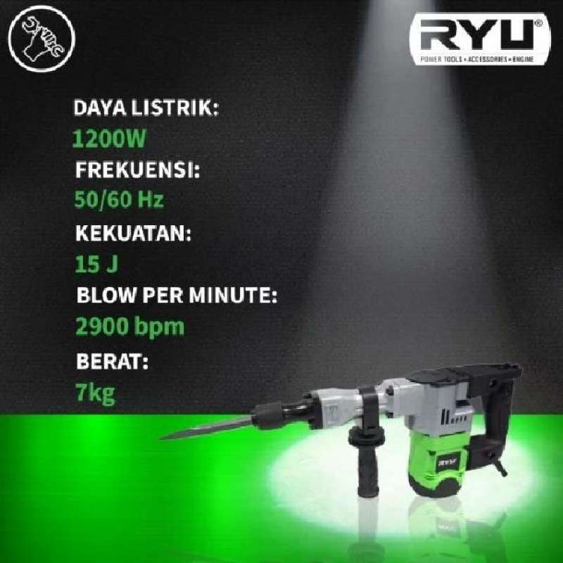 Jual Tekiro Ryu Jack Hammer Mesin Bor Bobok Rdh15 Demolition Hammer Di ...