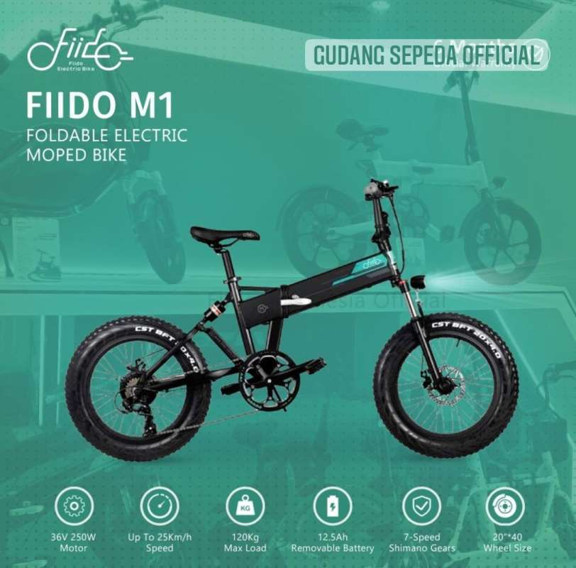 Jual Sepeda Lipat Listrik Fiido M1 Folding Electric Bike 20 Inch Motor ...