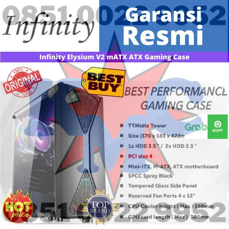 Jual Casing Gaming Pc Infinity Elysium V2 Matx Atx Tempered Glass Di ...