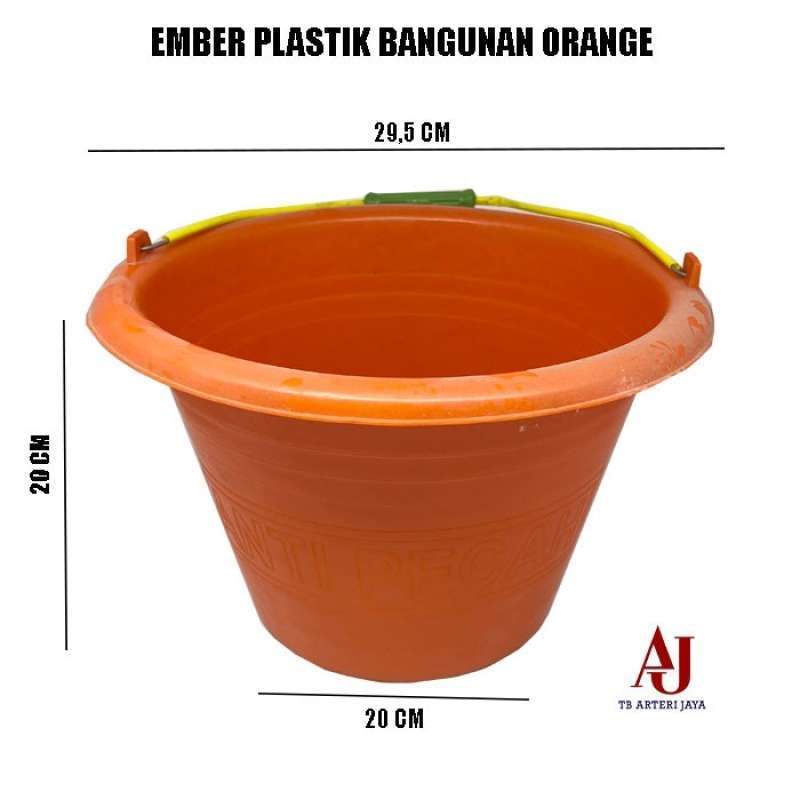 Jual Ember Cor Besar Orange Anti Pecah Ember Plastik Besar Orange ...