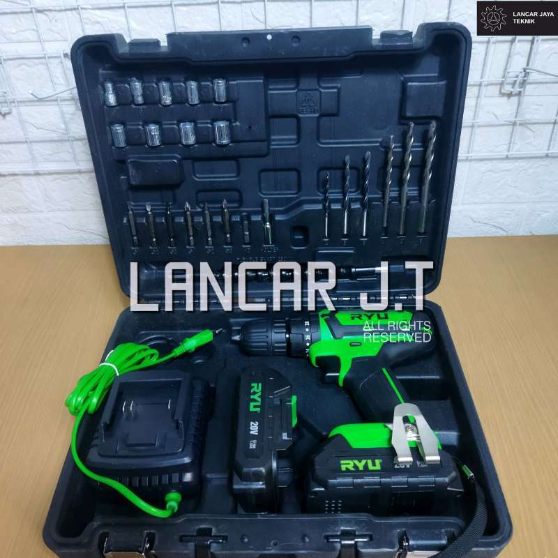 Promo Cordless Impact Drill Ryu Rci20v Rci 20v Mesin Bor Batre 2 ...