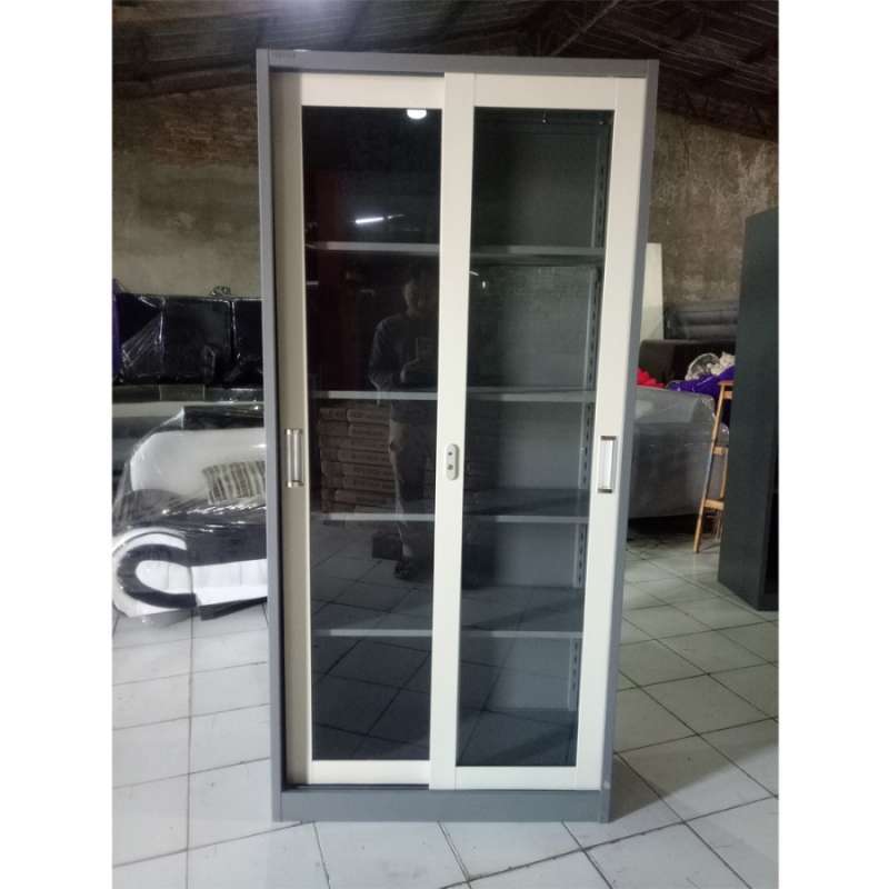 Jual Lemari Arsip Besi 2 Pintu Sliding Kaca|Kantor File| Sleding Geser di Seller CITRA FURNITURE ...