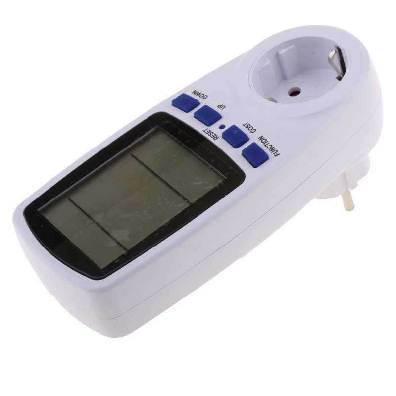Jual LCD Plug-in Power Energy Watt Voltage Power Meter Electricity ...