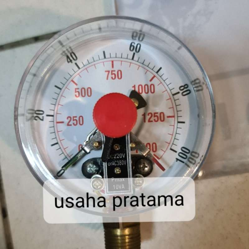 Jual Pressure Gauge Electric Contact Raket Steel Brass 4 100 kg/cm2 Weike di Seller Aksara_STORE ...
