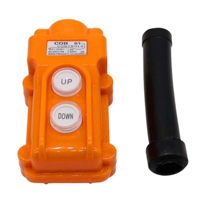 Jual 1pc COB61 Hoist Push Button Switch Control Station 2 Ways UP Down Orange di Seller BAOSITY ...