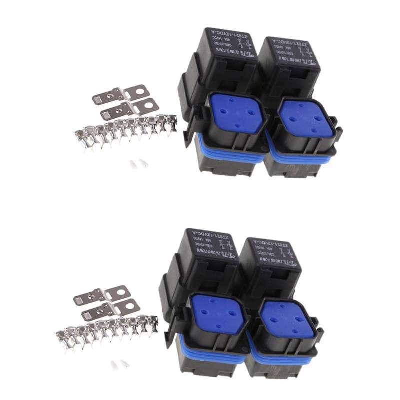 Promo 4 Set of 40A 12V 4 Pin Relay Socket Base Terminals for Car ...