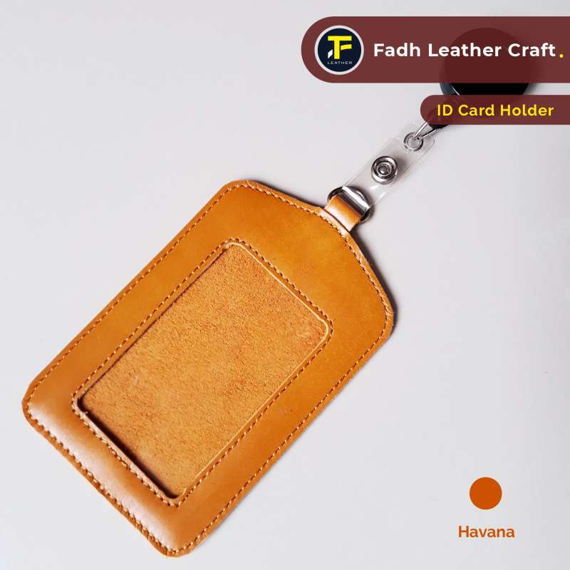 Jual ID Card Holder Kulit Sapi Asli - Name Tag Premium Leather Produk ...