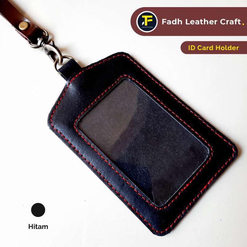Jual ID Card Holder Kulit Sapi Asli - Name Tag Premium Leather Produk ...