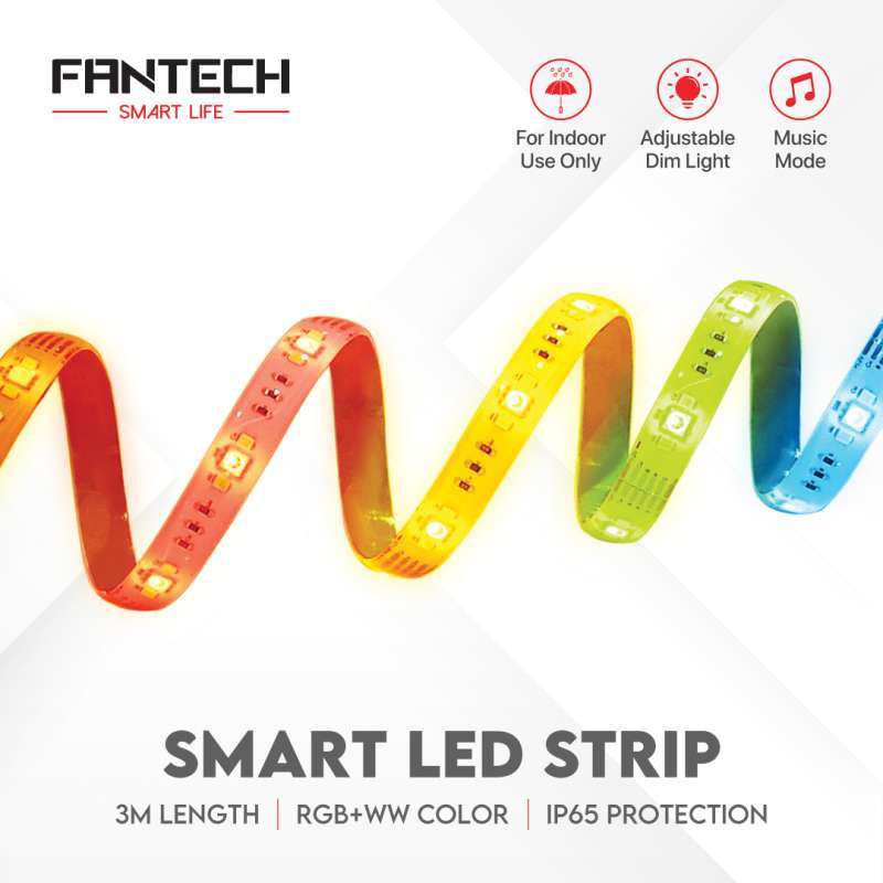 Promo FANTECH Smart Life Lampu LED Strip Light 3 Meter WiFi RGBWW ...