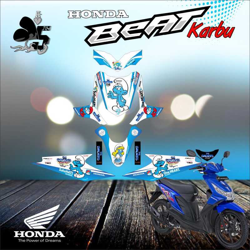Jual STICKER DECAL HONDA BEAT KARBU FULL BODY SMURF di Seller AS5JLY ...