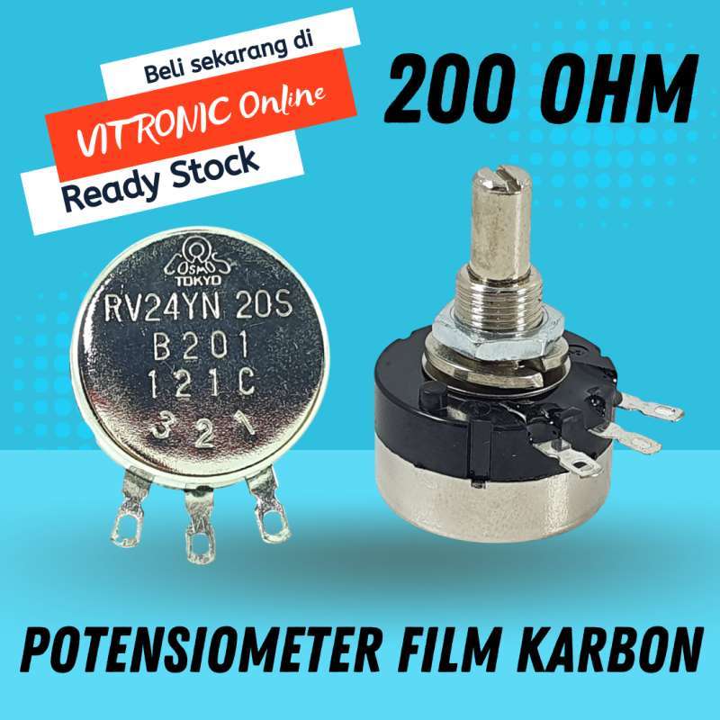 Jual Potensio Cosmos RV24 200 ohm RV24YN 20S B201 - Pakai Knop A03 ...