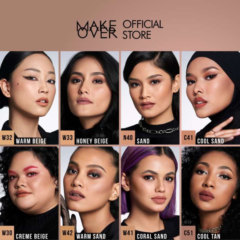 Jual Make Over Powerstay Weightless Liquid Foundation 33 Ml - W60 Creme ...