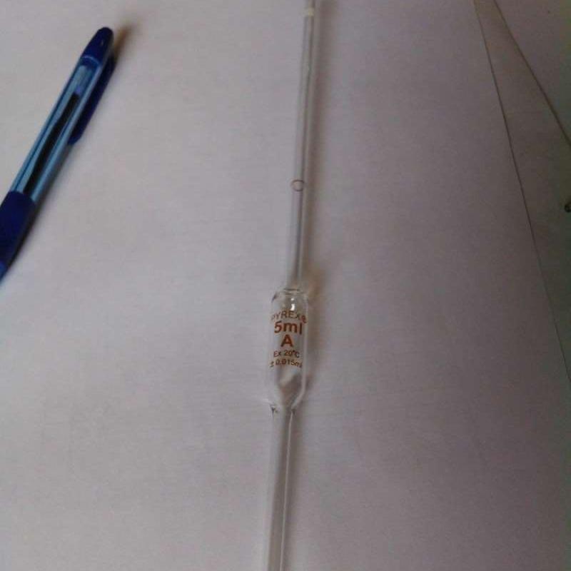 Promo Pipet Gondok / pipet volume 5 ml PYREX- Class A Diskon 34% di ...