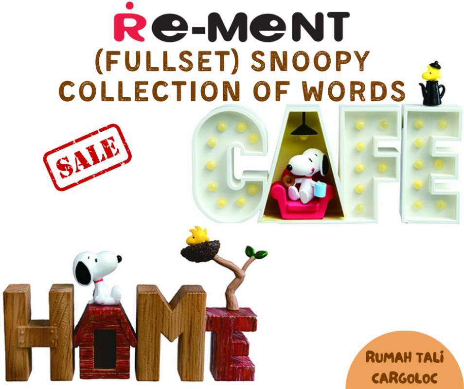 Jual Mainan Miniatur RE-MENT FULLSET SNOOPY COLLECTION of WORDS (JAPAN ...
