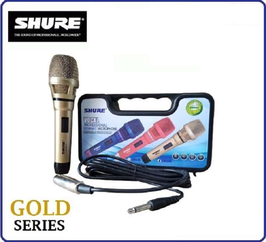Jual MIK/MIC SHURE SM-58G Microphone Kabel Profesional Dynamic Gold ...