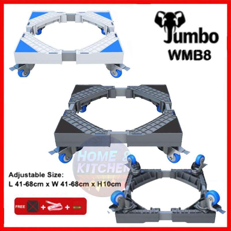 Jual JUMBO Roda Dudukan Alas Pemindah Kulkas Mesin Cuci WMB8 Adjustable ...