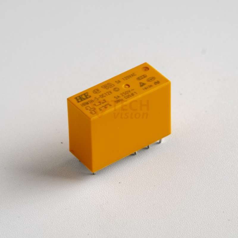 Jual Relay 12v HKE 8Pin 8 Pin Kaki 12VDC 12volt 12 Volt 5A Kuning Besar ...