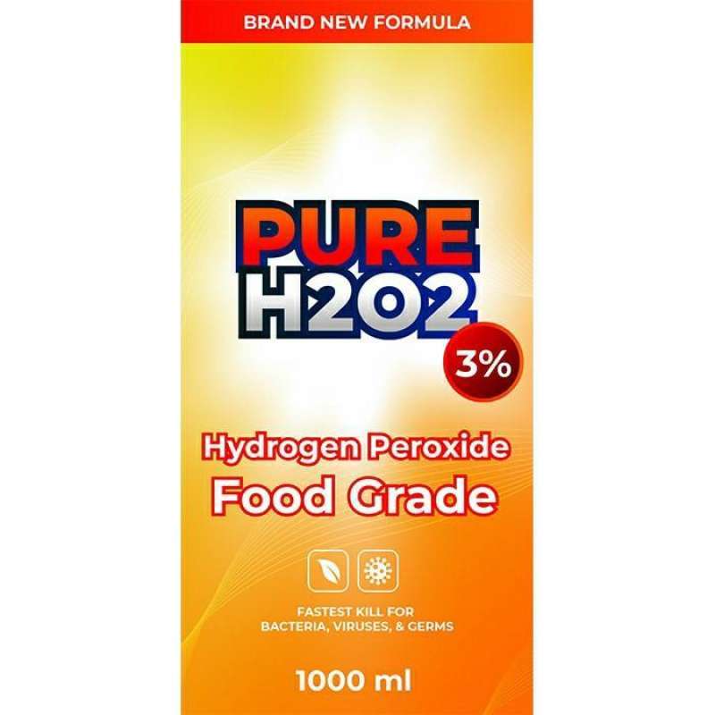 Jual Pure H2o2 3% Food Grade 1 Liter Hydrogen Peroxide 1l [hidrogen ...