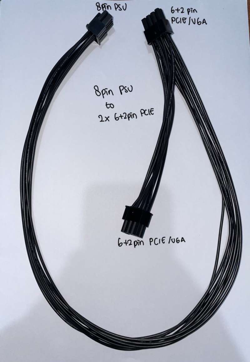 Promo Kabel Modular Pcie 8Pin To Dual 8Pin 6+2 Pin Pcie Kabel Modular ...