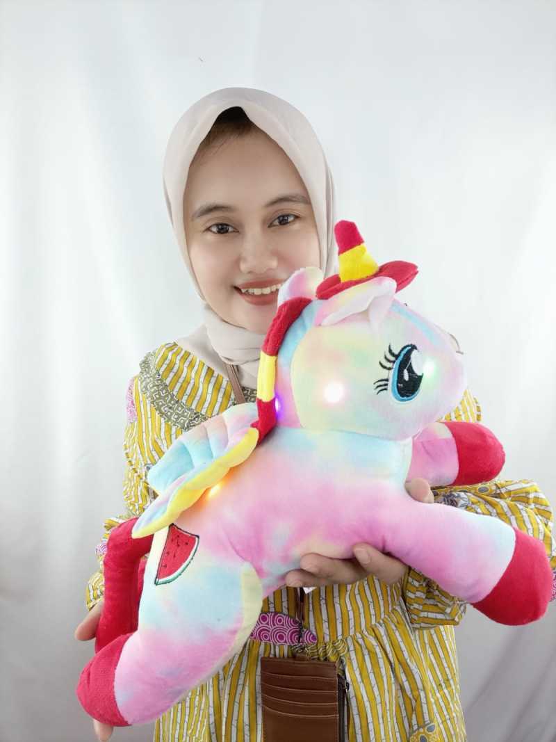 Jual BONEKA LAYING KUDA PONI RAINBOW NON LED DAN RAINBOW LED SNI - LED ...
