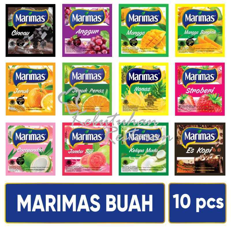 Promo Marimas Minuman Instant Serbuk Aneka Rasa ( 1 Renceng = 10 Sachet ...