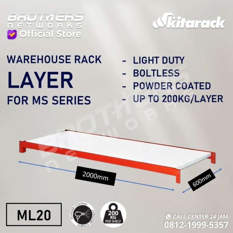 Jual WAREHOUSE RACK LAYER KITARACK ML20 - EXTRA AMBALAN RAK GUDANG MS ...