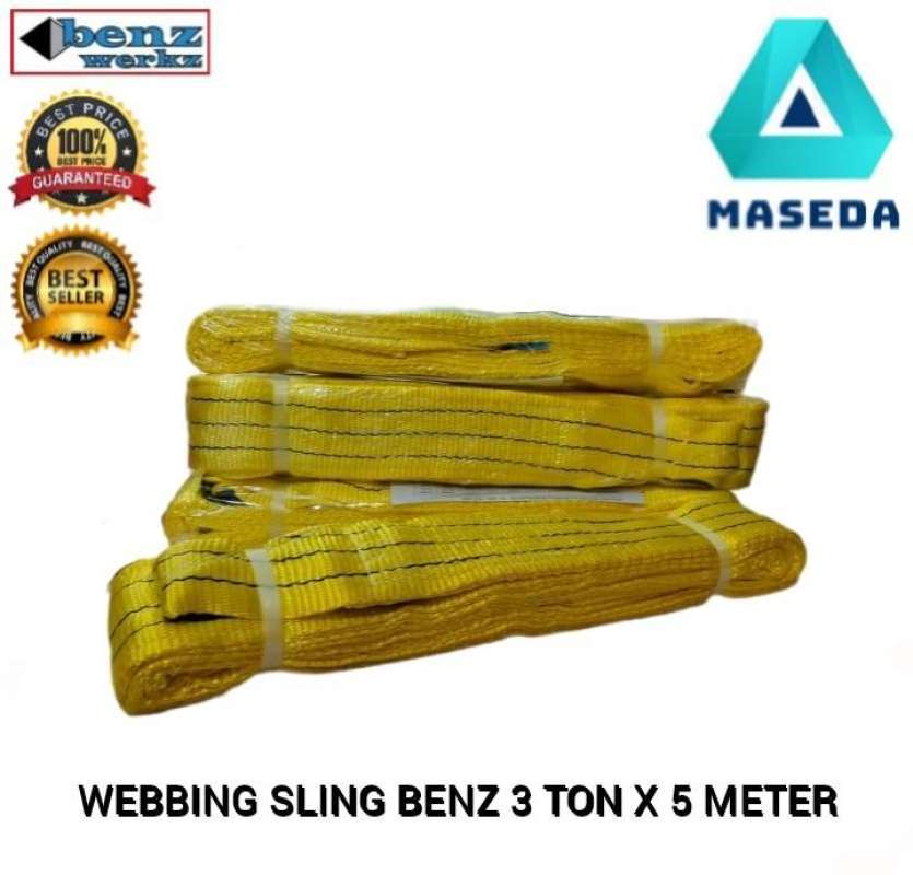 Jual TALI SABUK ANGKAT BARANG / WEBBING SLING BENZ 3 TON X 5 METER di ...