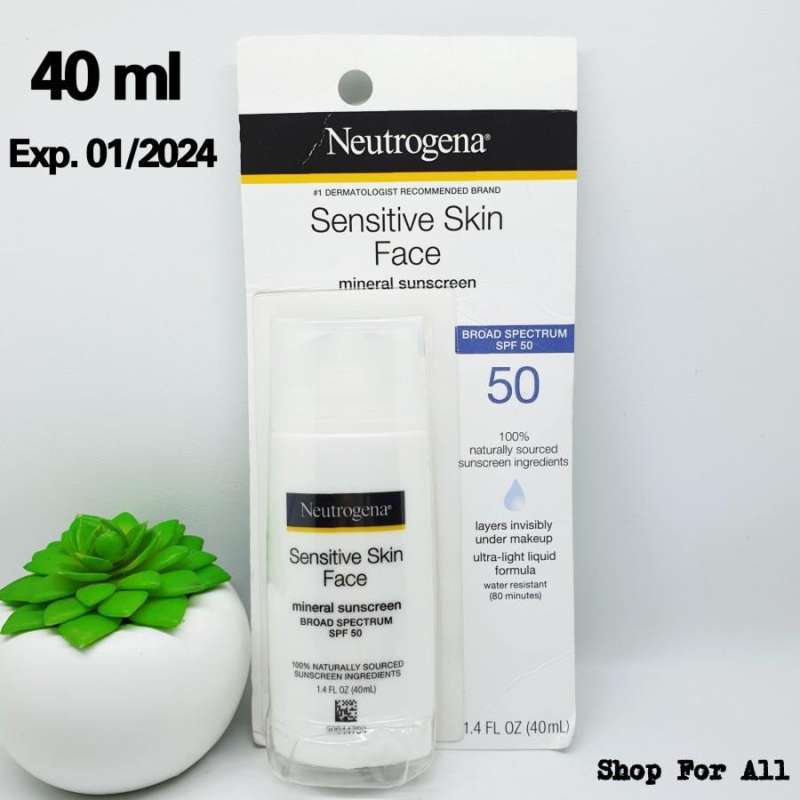 Jual NEUTROGENA Sensitive Skin Face Mineral Sunscreen SPF 50 - 40ml di ...