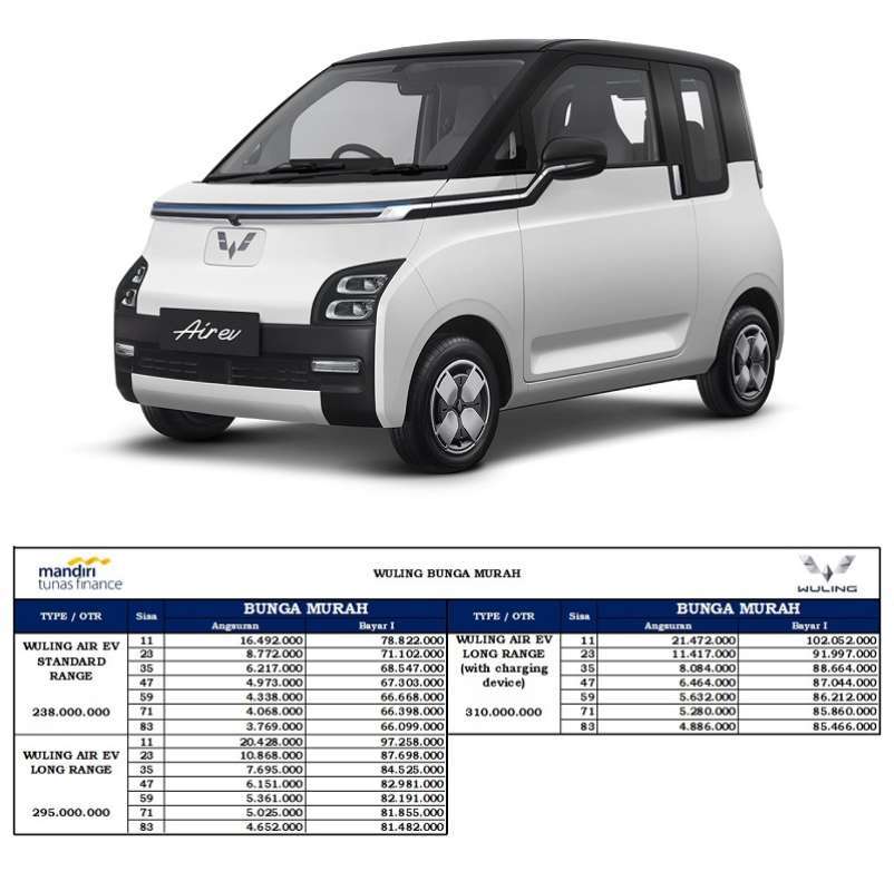 Jual Wuling Air ev Standard Range Mobil [Paket Bunga Murah] di Seller ...